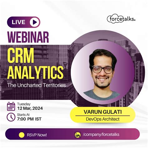 Forcetalks On Linkedin Salesforce Webinar Linkedinlive Crmanalytics