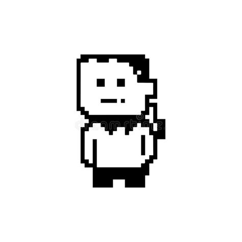 Pixel Art Characters Vector Illustration Stock Vector Illustration Of