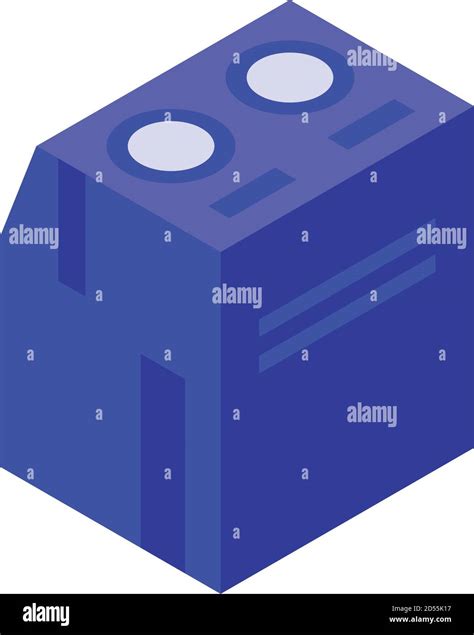 Blue Voltage Regulator Icon Isometric Style Stock Vector Image And Art Alamy
