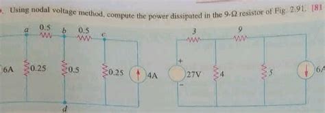 Using Nodal Voltage Method Compute The Power StudyX