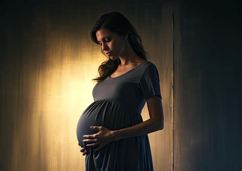 Premium Photo A Naturalistic Image Of A Pregnant Womans Belly