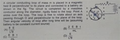 [answered] a circular conducting loop of mass m is placed in a magnetic
