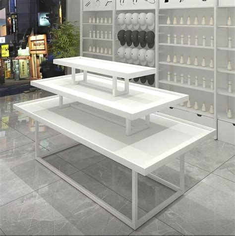 Modern Durable Grocery Display Rack Store Fixture Wood Shelf Exhibition Table Display Rack And