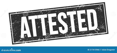 Attested Text On Black Red Sticker Stamp Royalty Free Stock Image