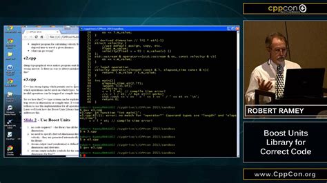 Cppcon 2015 Robert Ramey Boost Units Library For Correct Code Youtube