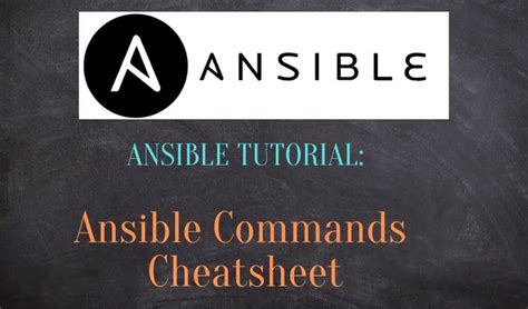 Ansible Commands Cheatsheet Syntax And Tutorial