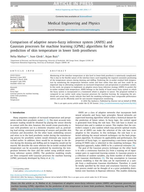 Pdf Comparison Of Adaptive Neural Fuzzy Inference System Anfis And