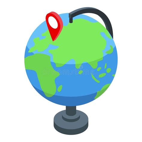 School Globe Icon Isometric Style Stock Vector Illustration Of