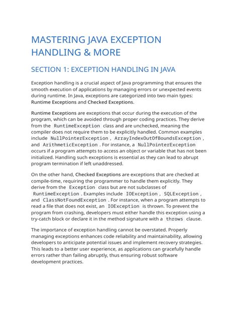Mastering Java Exception Handling And More Pdf Queue Abstract Data Type Class Computer