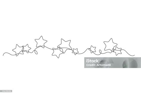 미니멀리즘에서 연속적인 선으로 그려진 축제 별 한 줄 편집 가능한 벡터 윤곽선 크리스마스에 대한 스톡 벡터 아트 및 기타 이미지 크리스마스 라인아트 별 모양 Istock