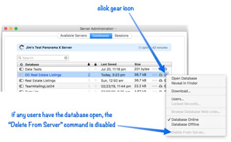 Permanently Deleting A Database From The Server