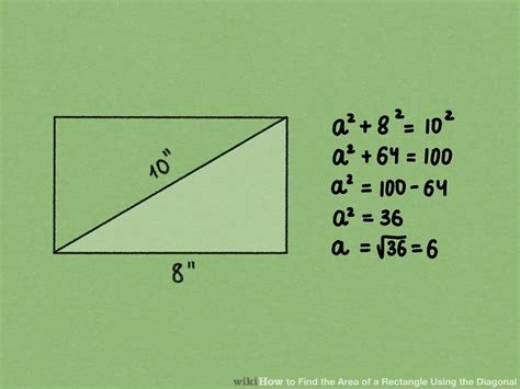 How To Find The Area Of A Rectangle Using The Diagonal 8 Steps