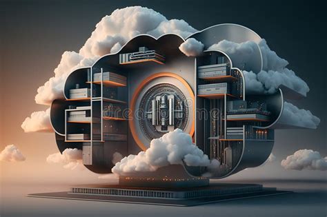 Cloud Computing Data Transfer Network Stock Illustration Illustration