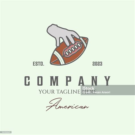 스포츠 전통적인 미식 축구 빈티지 미니멀리스트 일러스트레이션 크리에이 티브 디자인 0명에 대한 스톡 벡터 아트 및 기타 이미지