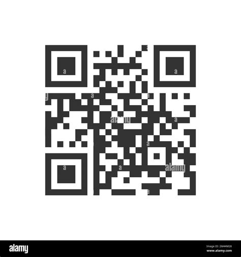 Qr Code Icon Fake Template Of Quick Responce Matrix Barcode In Square