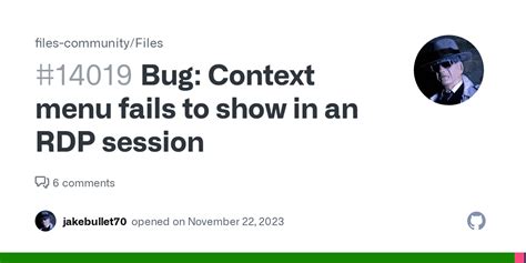 Bug Context Menu Fails To Show In An Rdp Session · Issue 14019