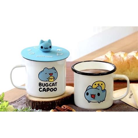 7 11 咖波全新 貓貓蟲 Capoo 限量 咖波琺瑯杯矽膠杯蓋 水杯 杯子 蝦皮購物