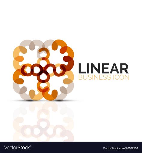 Abstract Flower Or Star Linear Thin Line Icon Vector Image