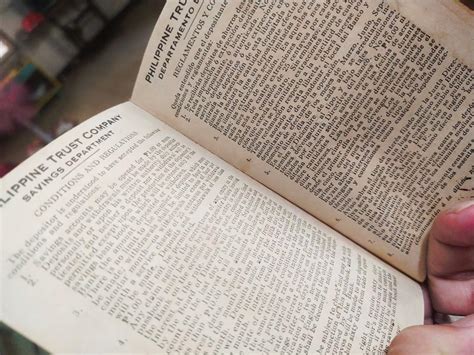 Vintage Passbook Philtrust Company Manilaphilippine Islandsyr