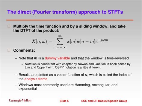 PPT Short Time Fourier Transform Theory And Implementations