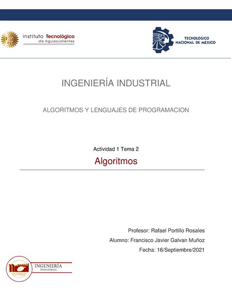 algoritmos con representación grafica ingenierÍa industrial