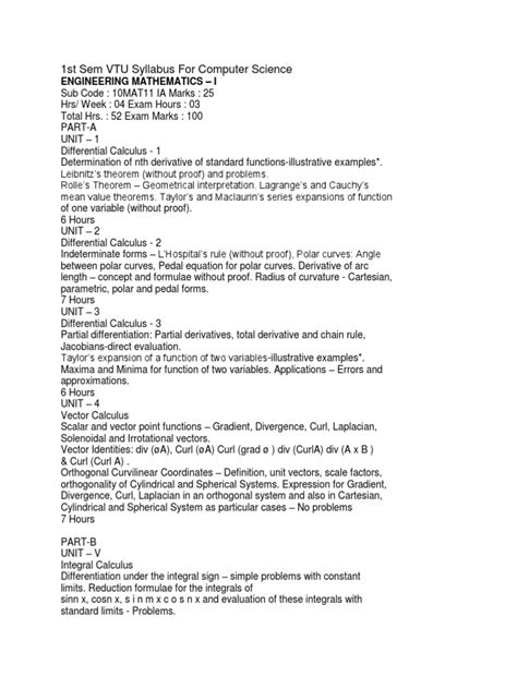 Vtu Syllabus For Computer Science Pdf Matrix Mathematics Superconductivity
