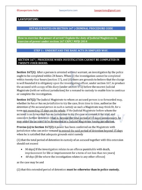 Section 167 Crpc Notes Pdf