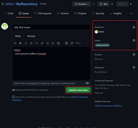 깃 이슈 트래킹 문제 만들기 Issue mtak webserv GitHub