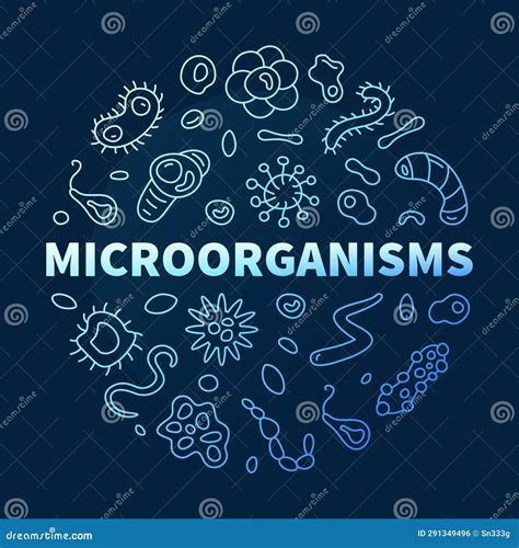 Microorganisms Vector Micro Organisms Concept Outline Green Heart Shaped Banner With Micro