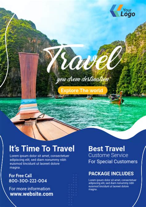 Travel Vacation Flyer Template Postermywall