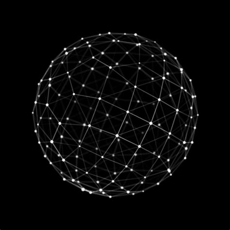 Premium Photo Futuristic Black Sphere Of Particles And Lines Network Connection Big Data