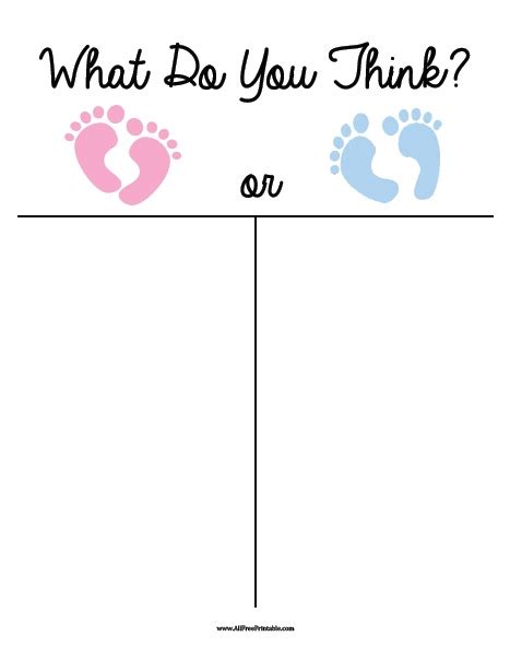 Free Printable Baby Gender Reveal Voting Tally Sheet Simple Gender Reveal Gender Reveal Party