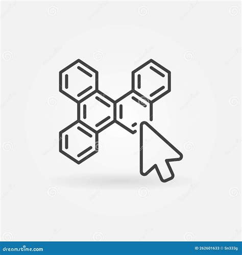 Mouse Click Or Cursor On Chemistry Formula Vector Concept Linear Icon
