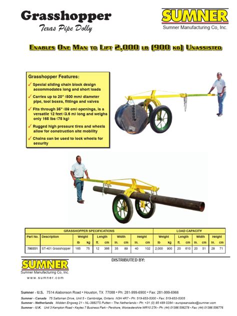 Grasshopper 6 11 Pipe Dolly Pdf