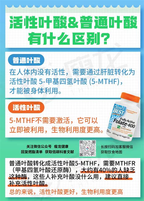 活性叶酸和普通叶酸有什么区别