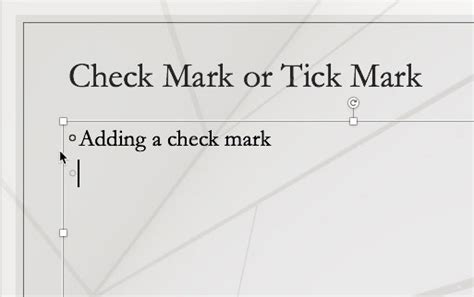 Insert A Check Mark Or Tick Mark In PowerPoint For Mac