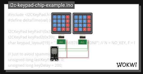 I2c Keypad Chip O Copy Wokwi Esp32 Stm32 Arduino Simulator