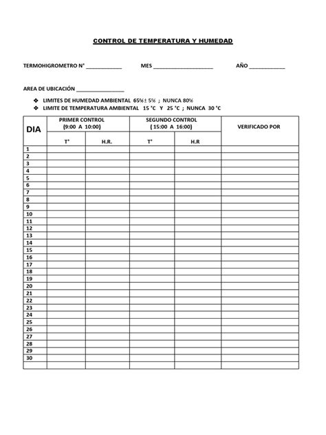 Control De Temperatura Y Humedad Pdf