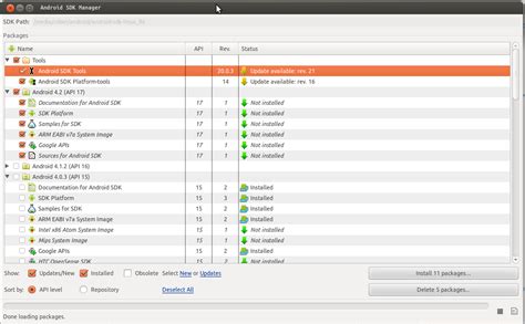 Creating A Android Project Throws Error The Tools Must Be Updated Via