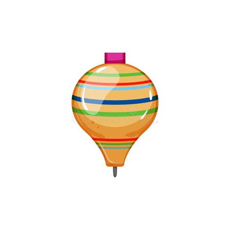 Leisure Spinning Top Toy Cartoon Vector Illustration Stock Illustration