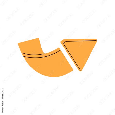 Sign Of Reversal Move Geometric Shape Curved Line With Cursor Showing