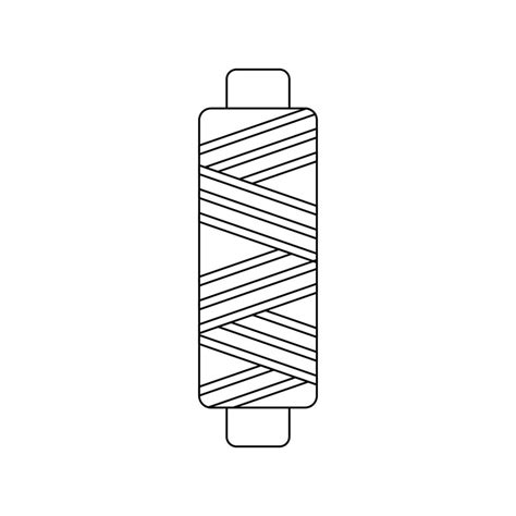 Sewing Thread Outline Icon Illustration On White Background 11657703