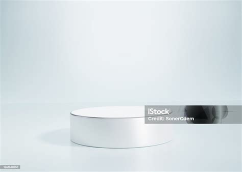 승자 무대 또는 제품 스탠드의 3d 일러스트레이션 사실적인 템플릿 밝은 파란색 백그펀드에 격리 된 모형 흰색에 대한 스톡 사진 및 기타 이미지 Istock
