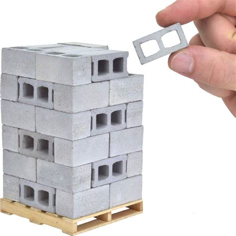 Acacia Grove Mini Cinder Blocks With Pallet 1 12 Scale 48 Pack Toys And Games