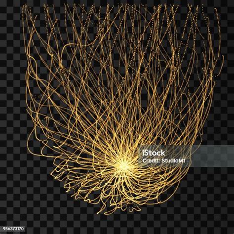 Ilmu Abstrak Atau Latar Belakang Teknologi Array Dengan Partikel Dinamis Ilustrasi Vektor