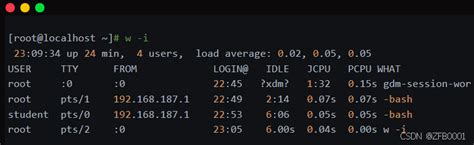 【学习笔记】linux系统基础知识 8 —— W 命令详解linux W命令 Csdn博客