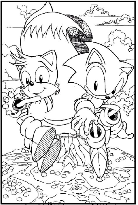 Sonic And Tails Pages Coloring Pages