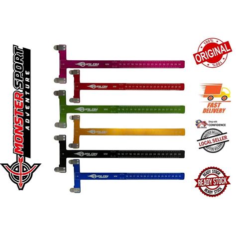 Avalon Archery Squares Gauges Alum With Anodised Inches And Metric T Ruler Archery Recurve