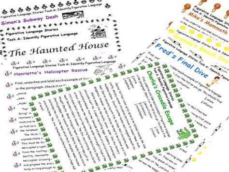 7 Fantastic Figurative Language Stories ~ Close Reading For School Years 4 9 9 14 Years