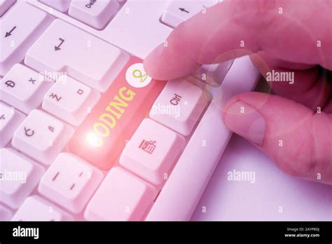 Writing Note Showing Coding Business Concept For Assigning Code To Something For Classification